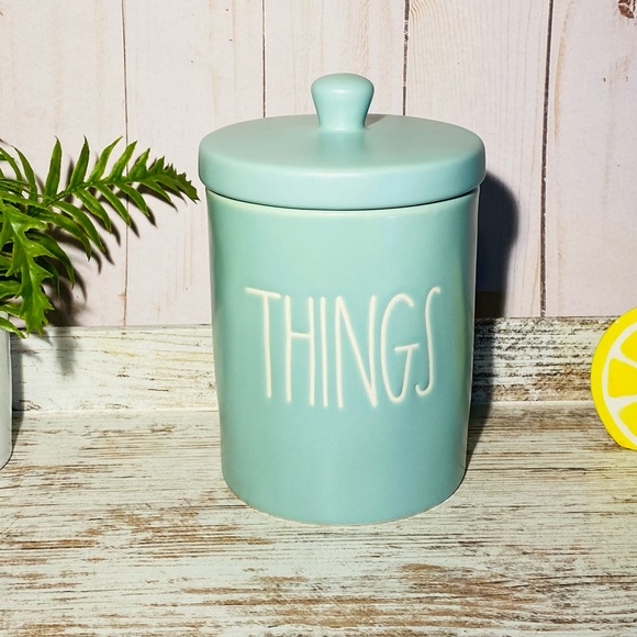 Rae Dunn | Accessories | Rae Dunn Things Canister Tiffany Blue | Poshmark
